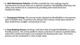 Self drive bikes in Hyderabad | PPTX