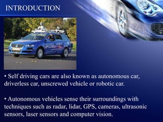 Self Driving Autopilot Car | PPTX