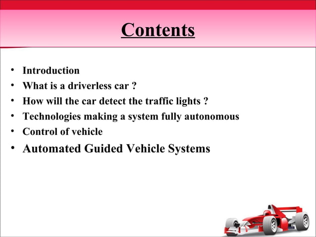 Self driving car | PPT