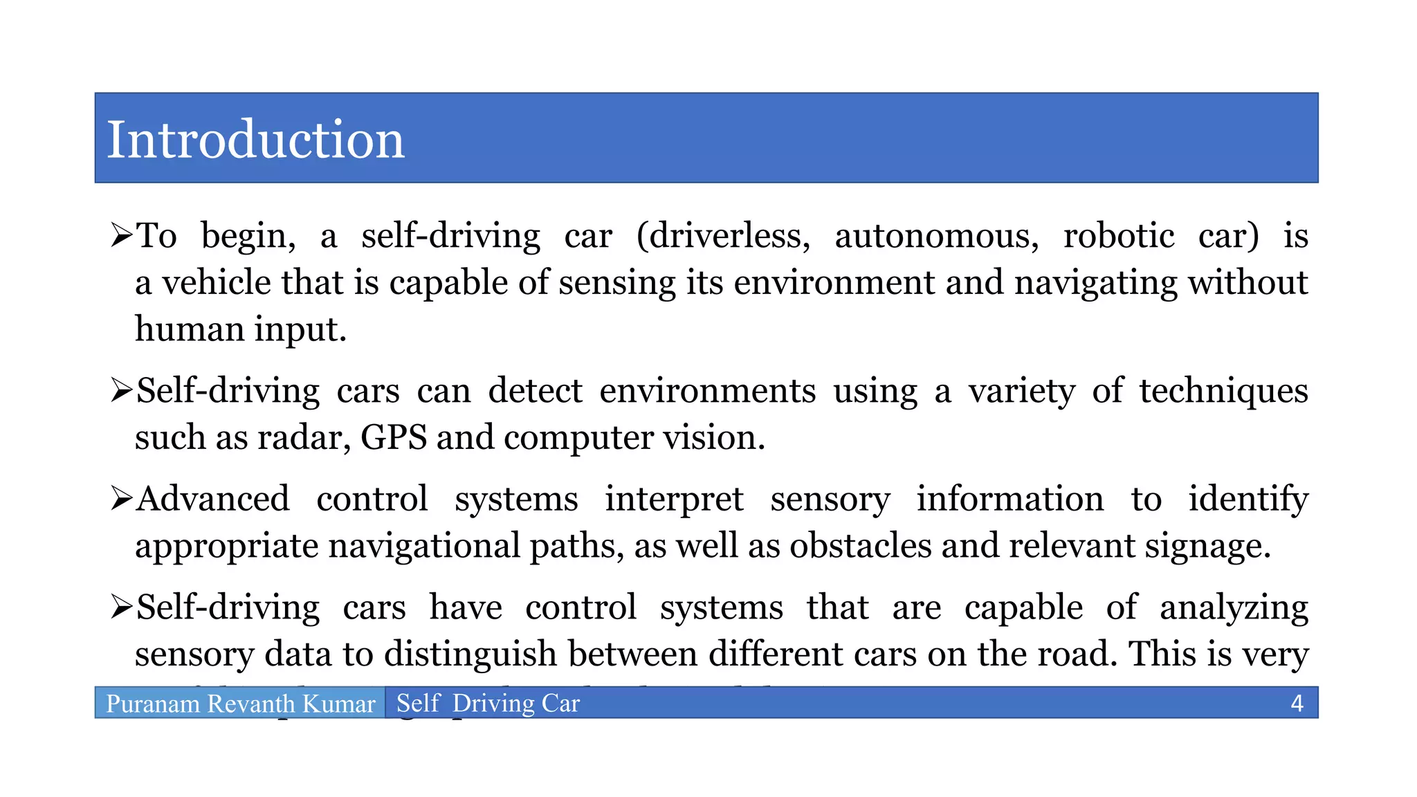 Self driving car | PPTX