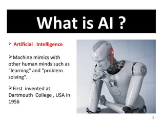 Self driving car based on AI | PPT