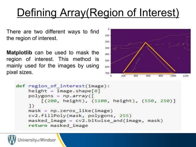 Lane detection by use of canny edge | PPT