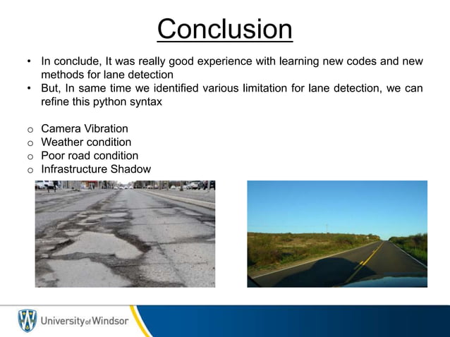 Lane detection by use of canny edge | PPT