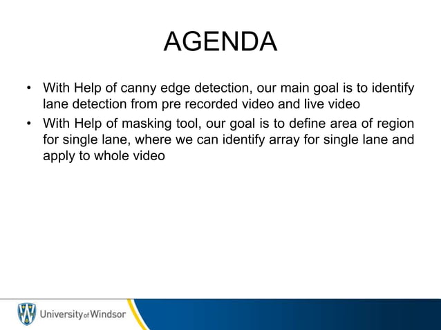 Lane detection by use of canny edge | PPT