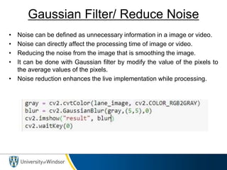 Lane detection by use of canny edge | PPT