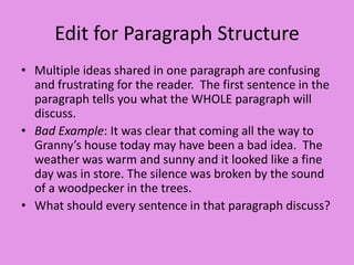Self editing 101 | PPTX