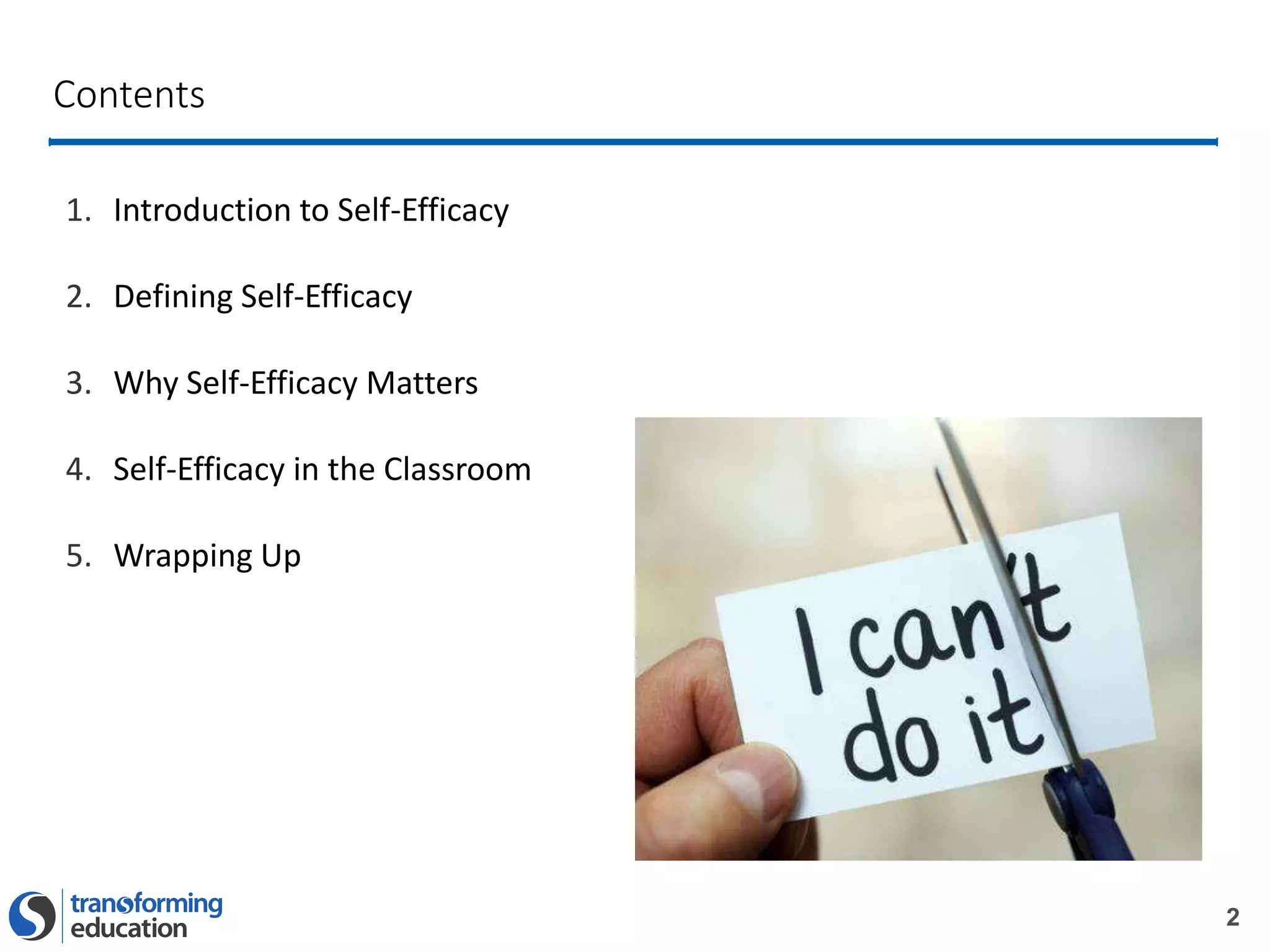 Self-Efficacy Presentation | PPTX