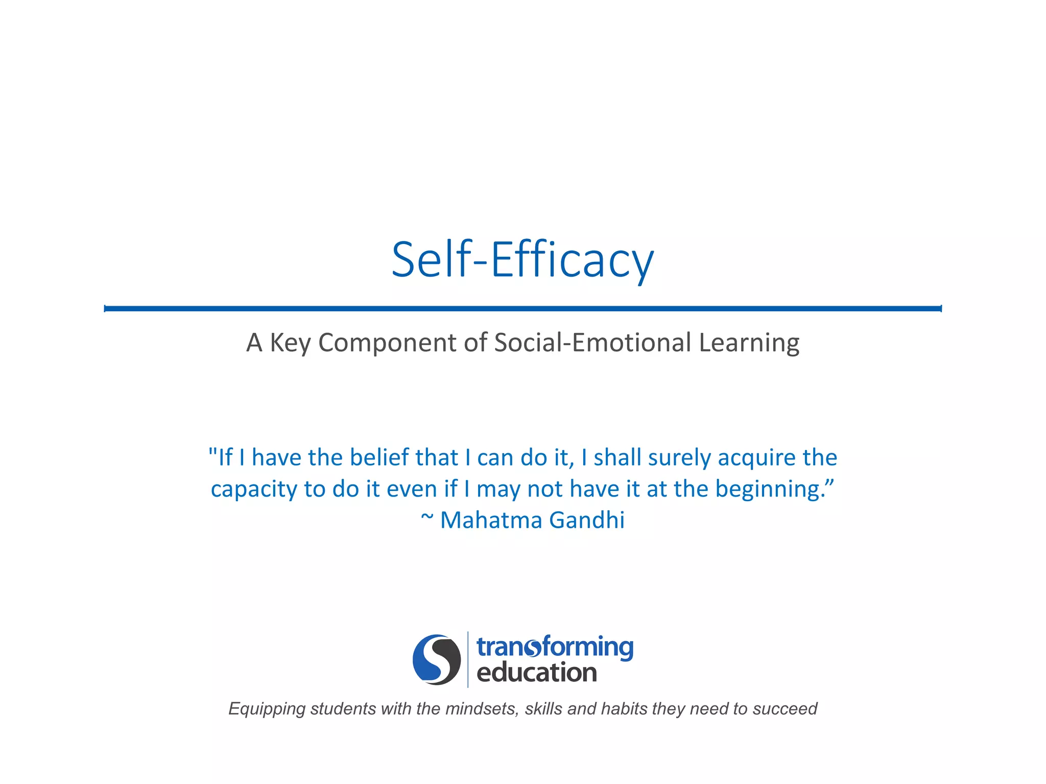 Self-Efficacy Presentation | PPTX