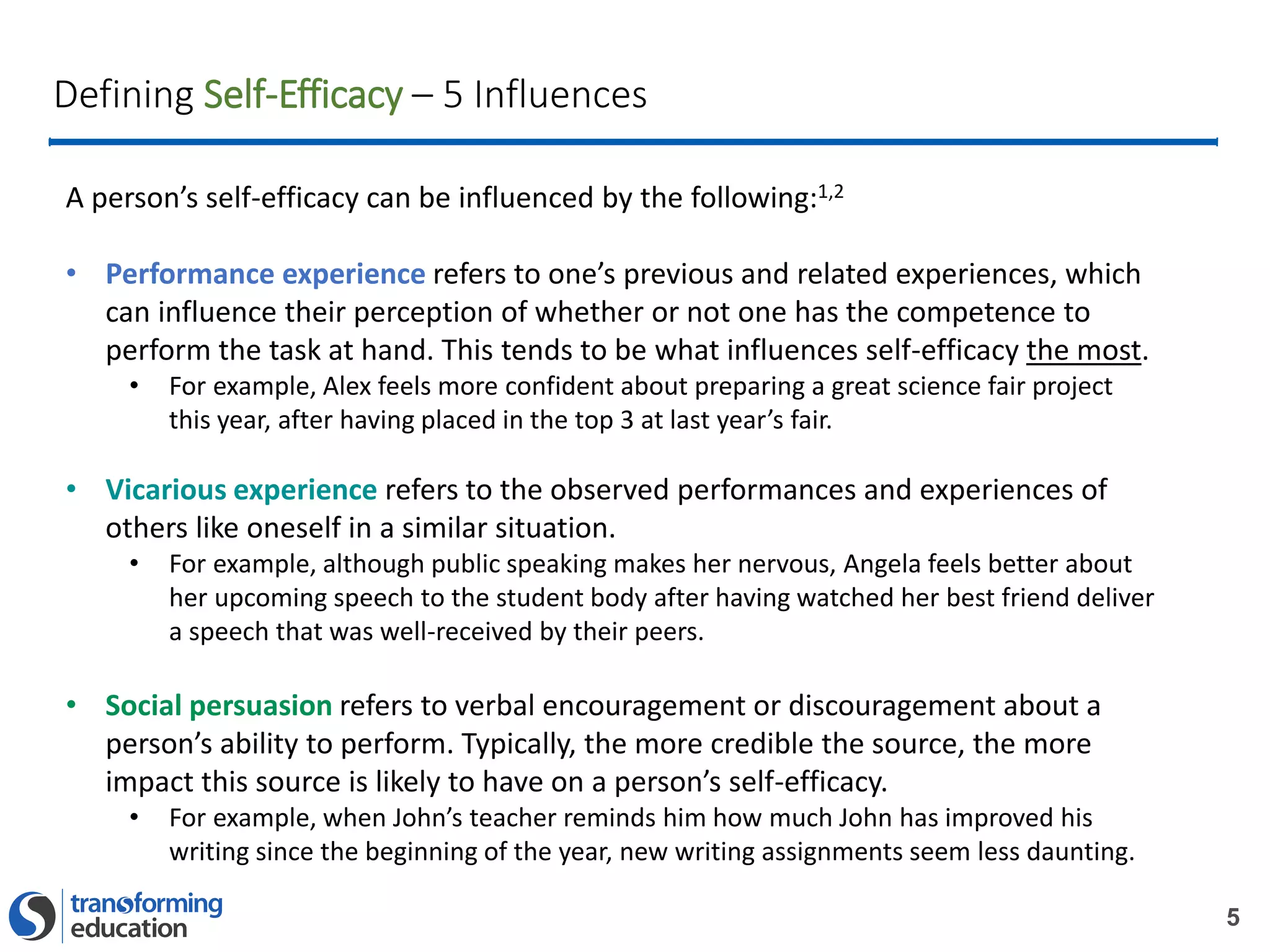 Self-Efficacy Presentation | PPTX