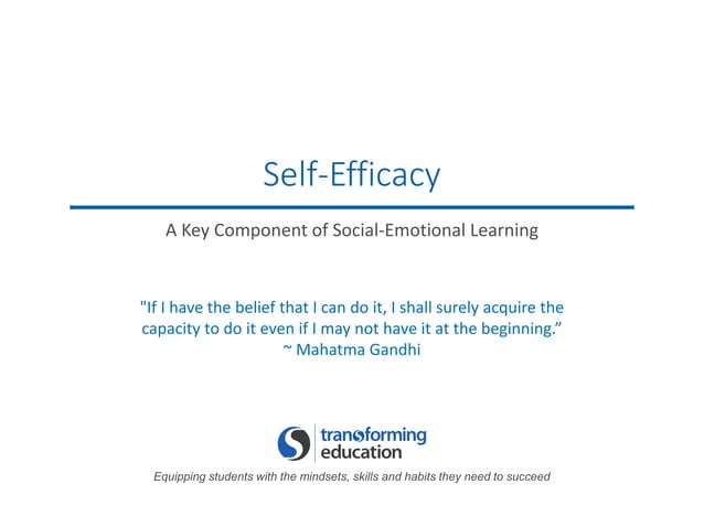 Self-Efficacy Presentation | PPTX