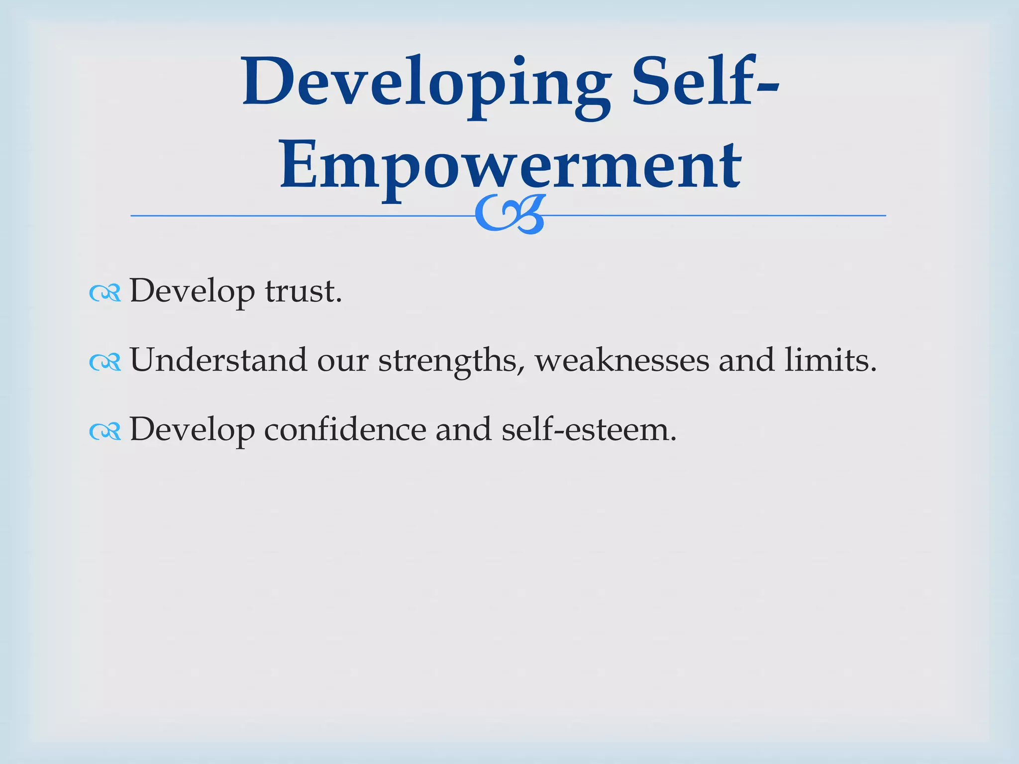 Self empowerment | PPTX
