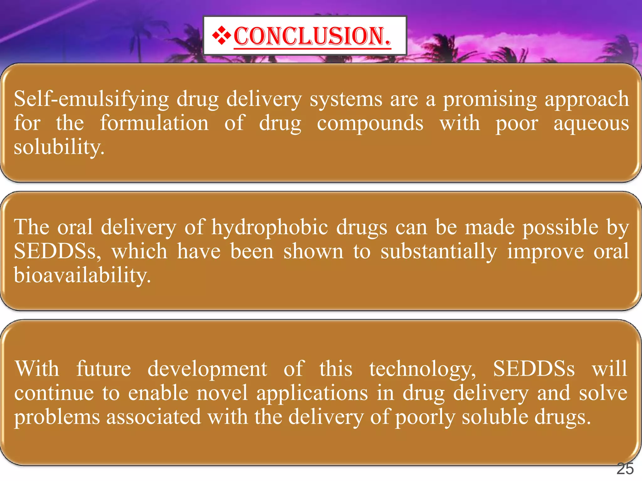 Self emulsifying drug delivery systems | PPTX
