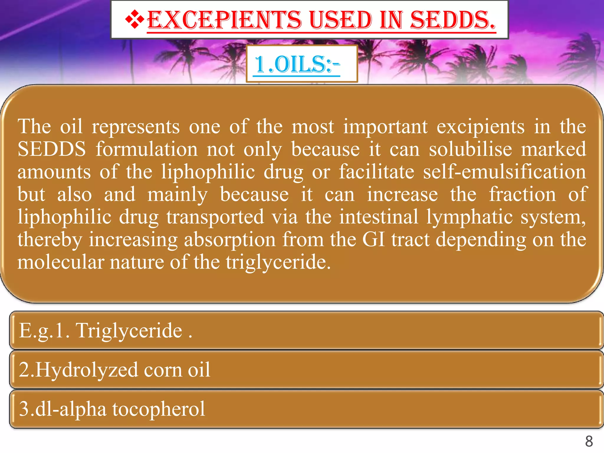 Self emulsifying drug delivery systems | PPTX