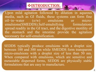 Self emulsifying drug delivery systems | PPTX