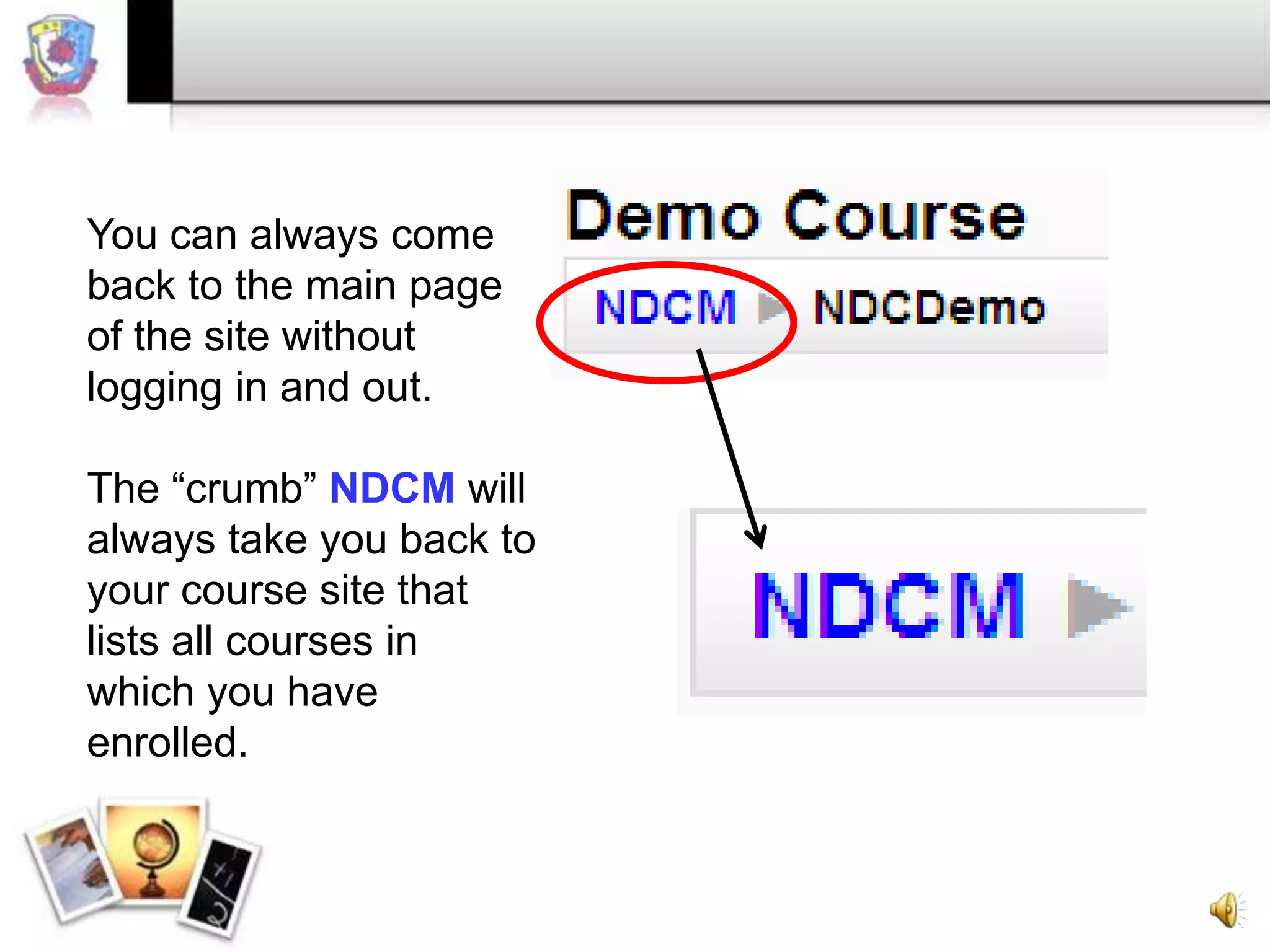 Notre Dame College Moodle Training - Student self-enrollment | PPTX ...