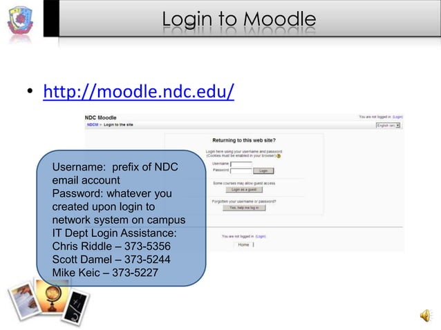 Notre Dame College Moodle Training - Student self-enrollment | PPTX ...
