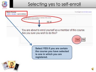 Notre Dame College Moodle Training - Student self-enrollment | PPTX ...