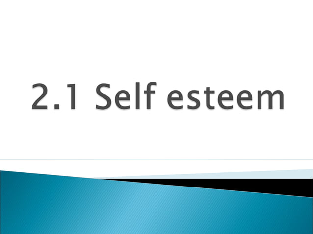Self esteem | PPT