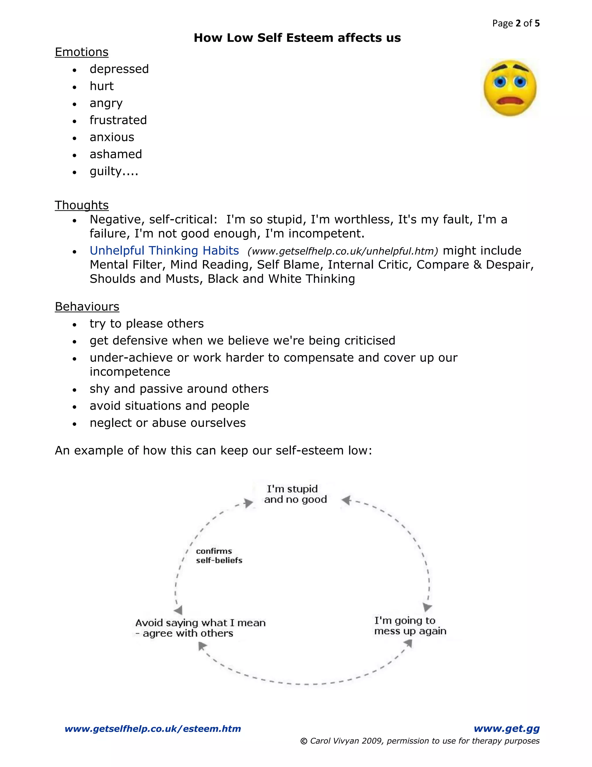 Self esteem | PDF