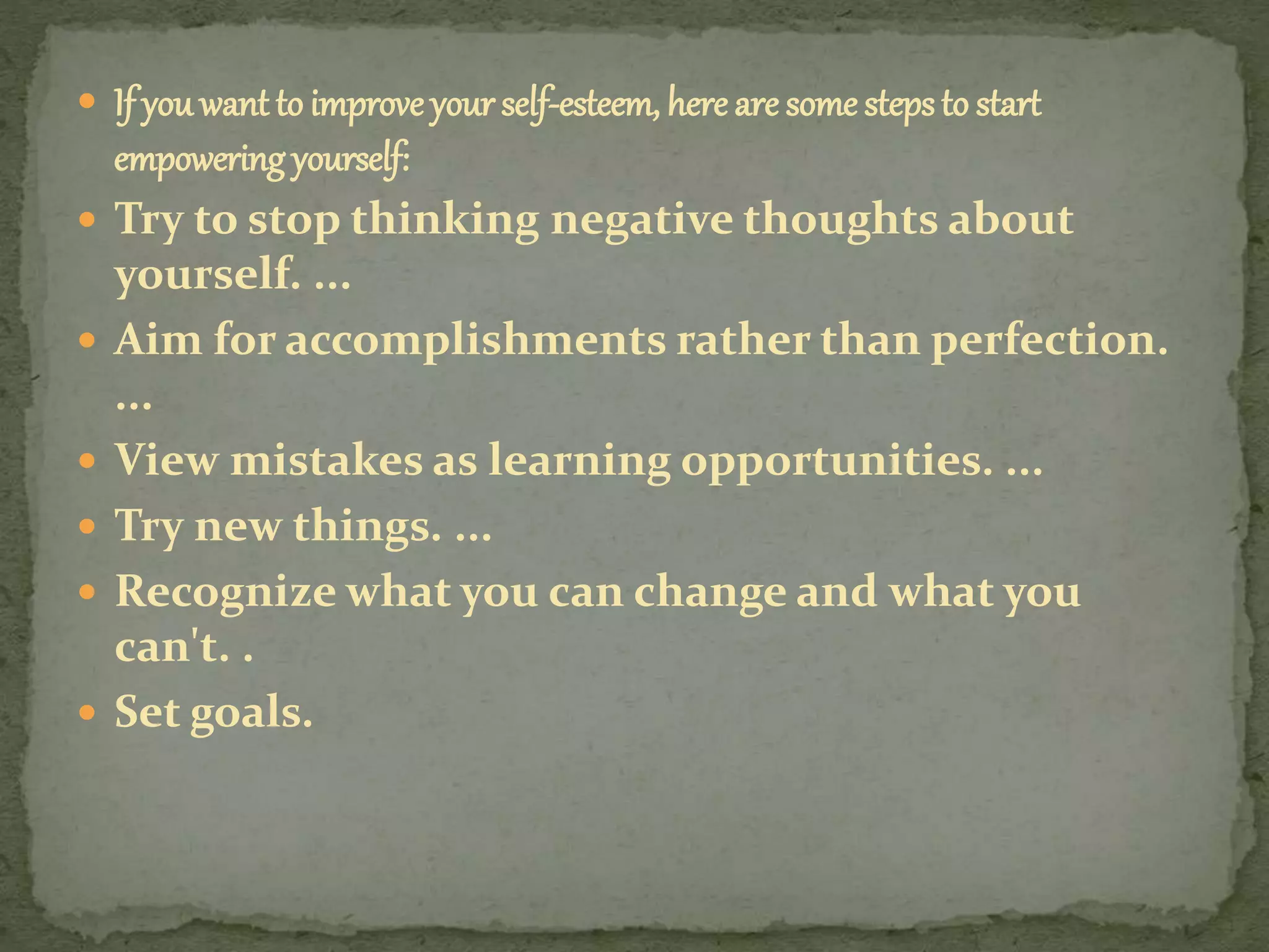 Self esteem and self care | PPTX | Wellness | Healthy Living