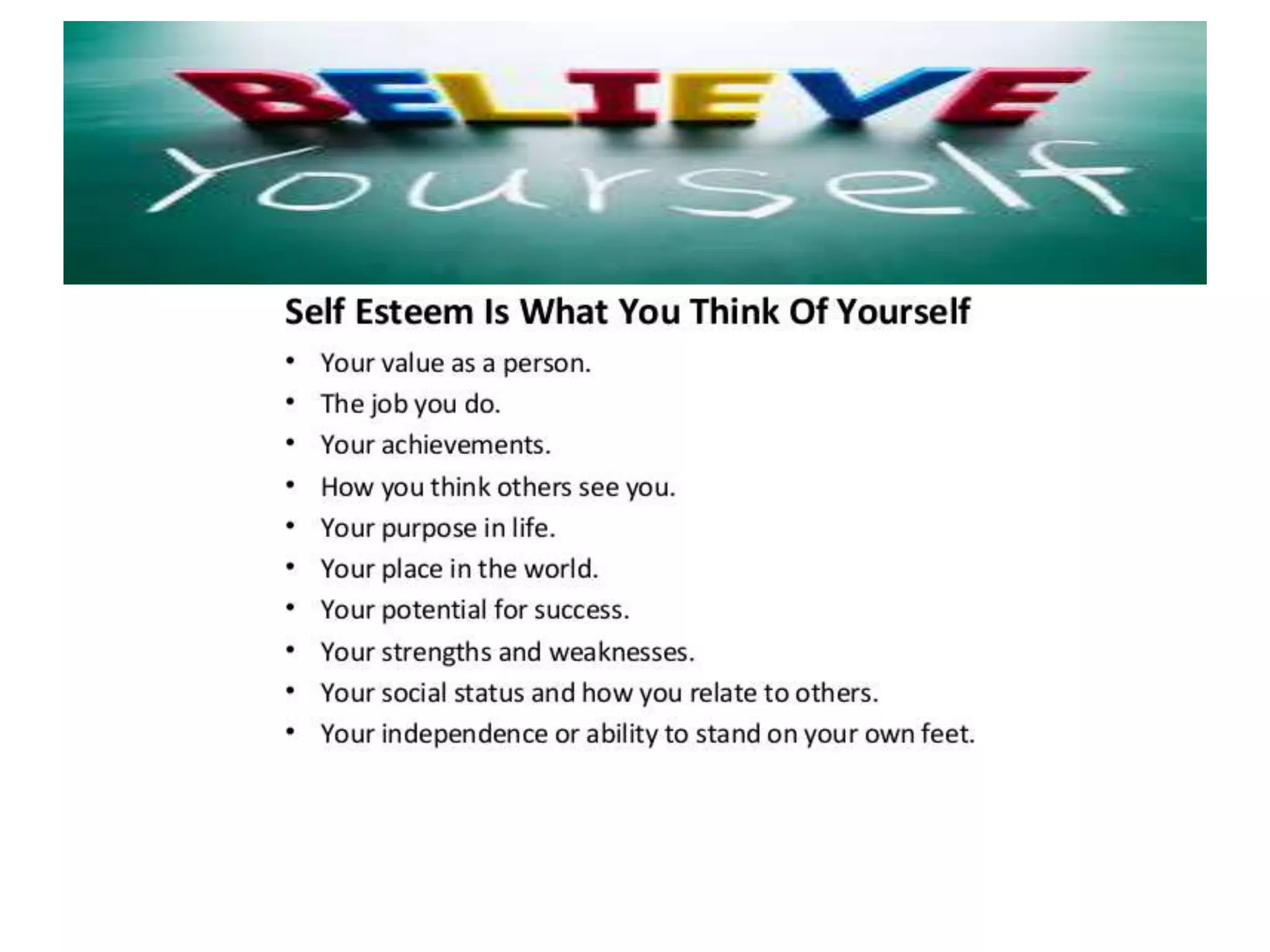Self esteem | PPTX