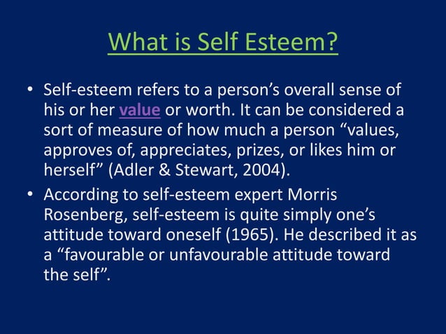 Self esteem | PPTX