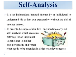 Self Analysis | PPT