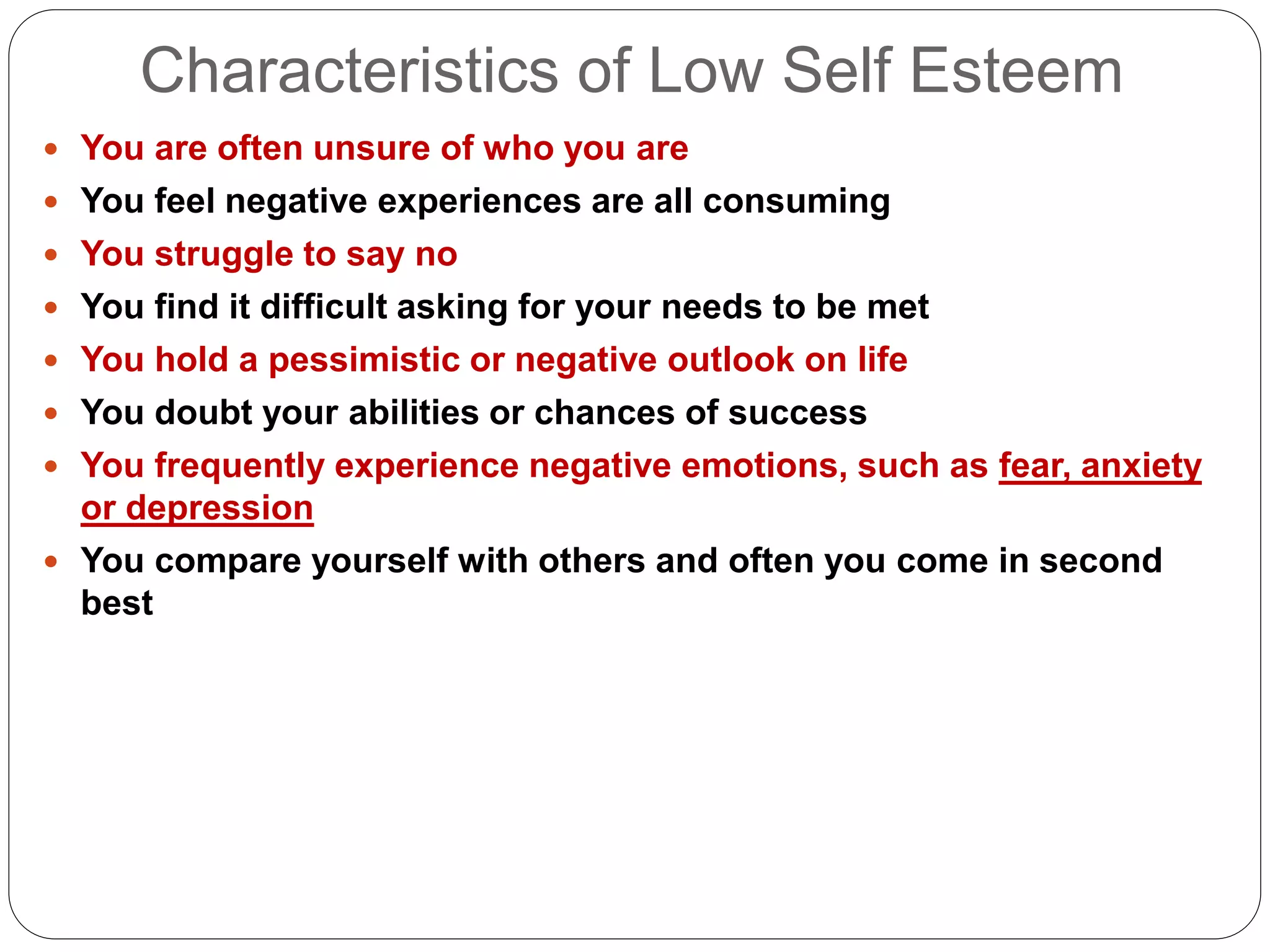 Self Esteem | PPTX