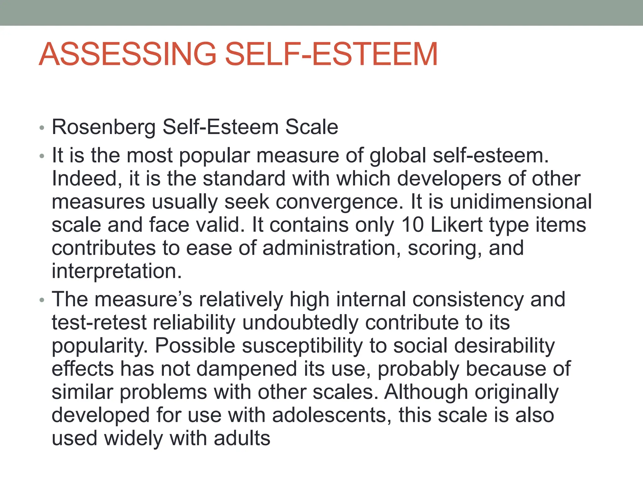 SELF ESTEEM by Loyola college Psychology .pptx