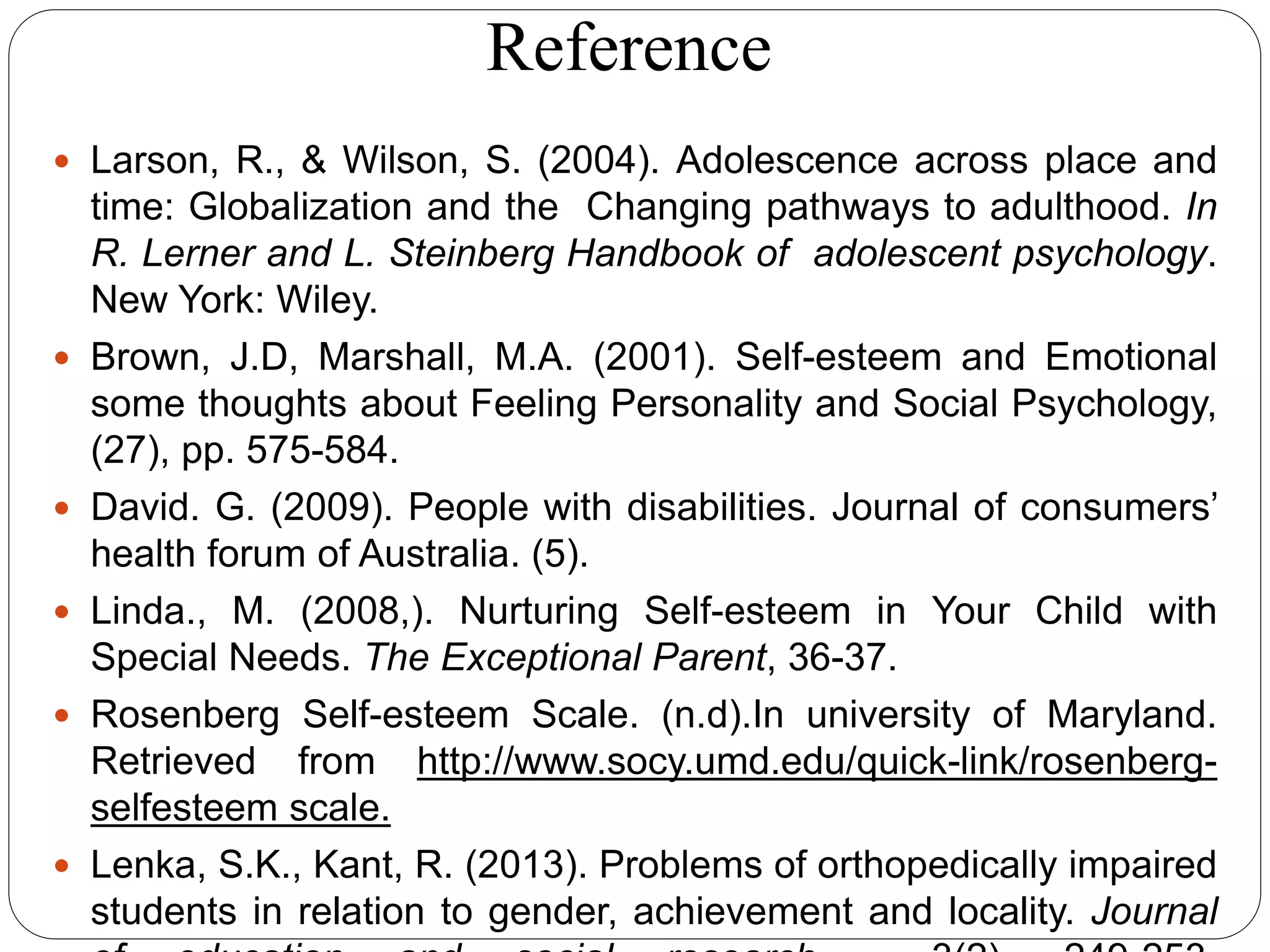 Self esteem final presenattaion | PPTX