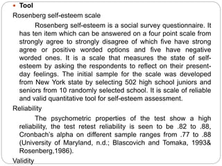 Self esteem final presenattaion | PPTX