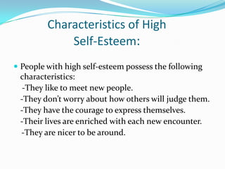 Self esteem ppt copy - copy | PPTX
