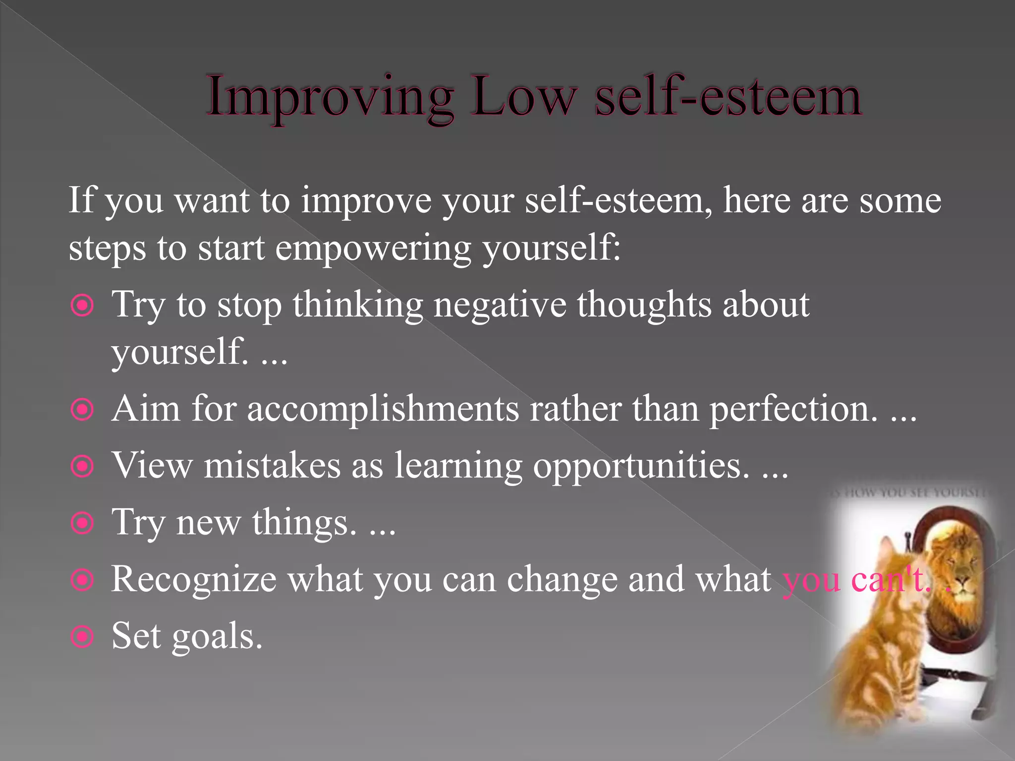 Self esteem presentation | PPTX