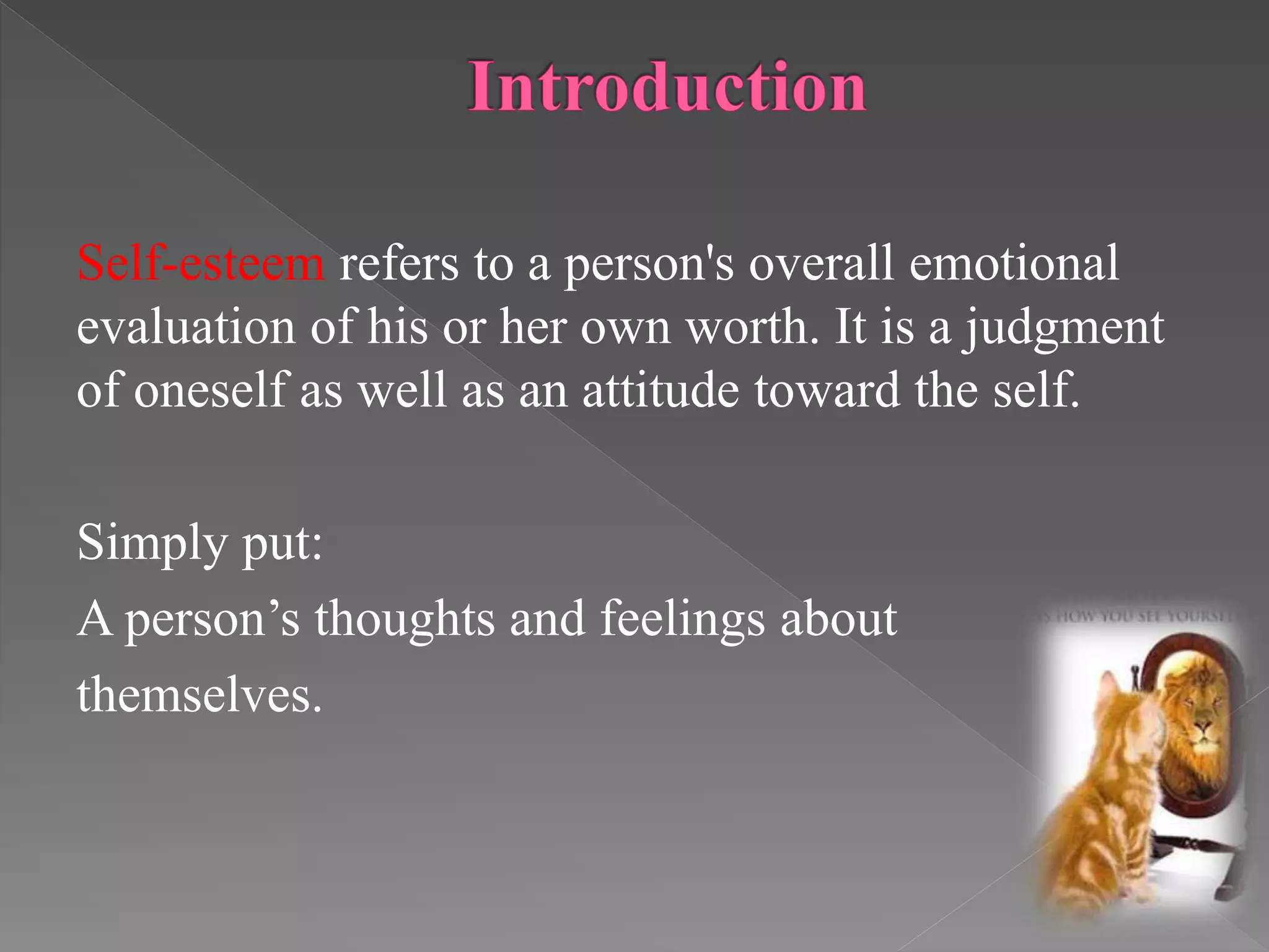 Self esteem presentation | PPTX