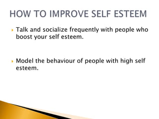 Self Esteem and Self Confidence | PPTX