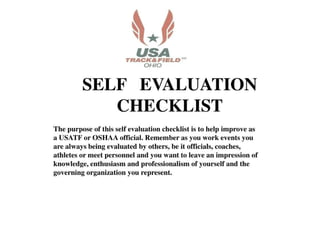 SELF EVALUATION CHECKLIST | PPT