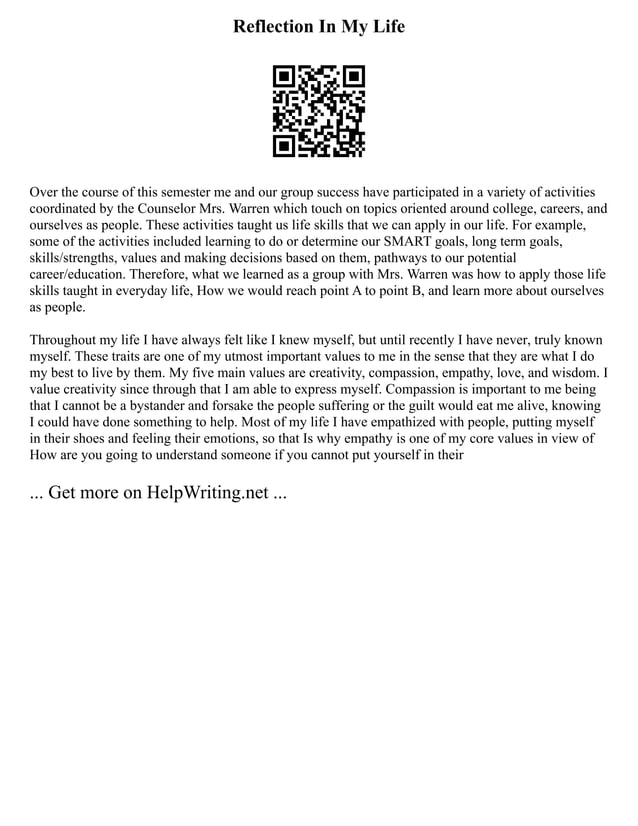 Self Evaluation Essay Examples. How To Write A Meaningful Self | PDF