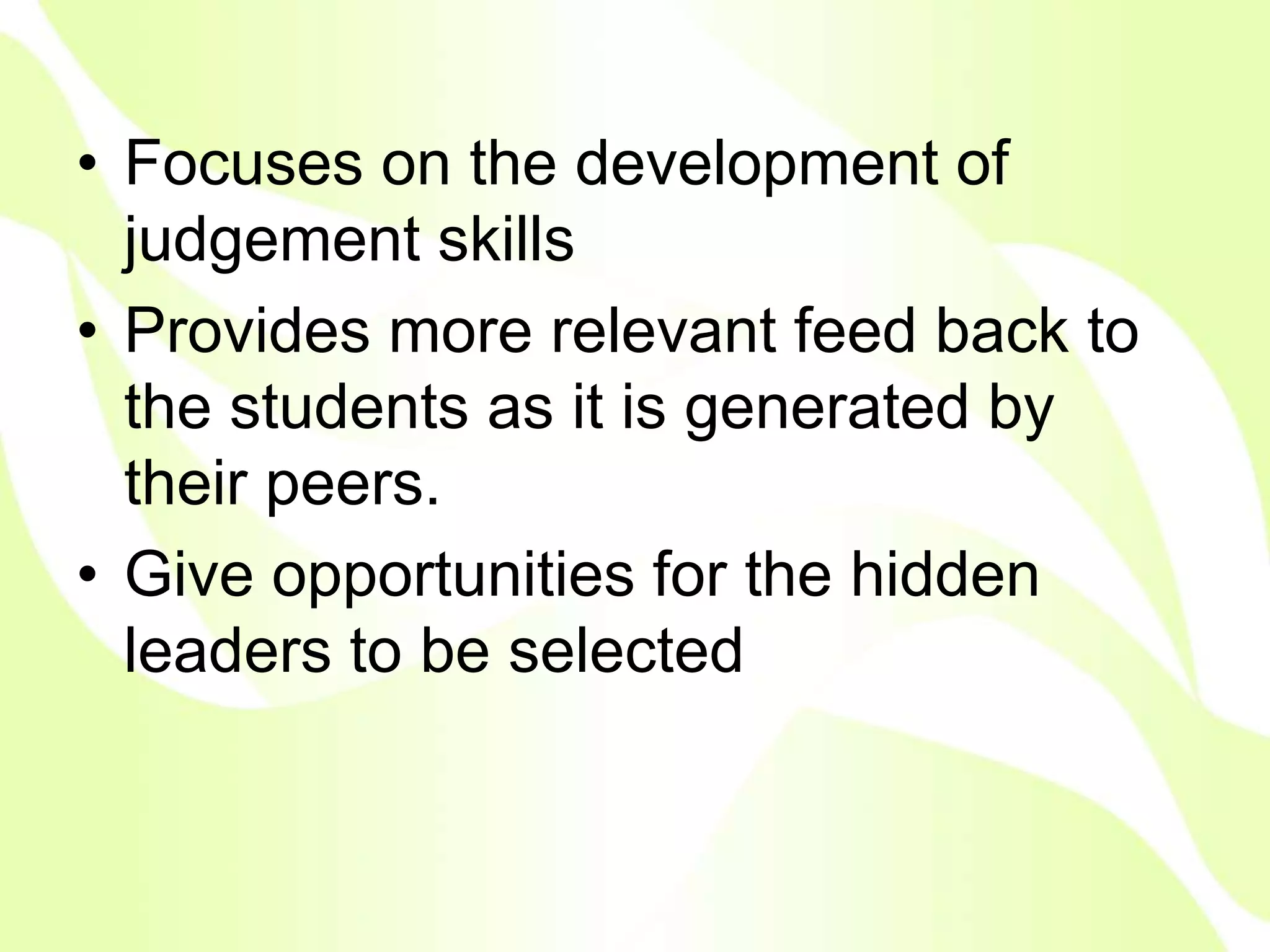 Self evaluation , peer evaluation, patient satisfaction ppt | PPTX