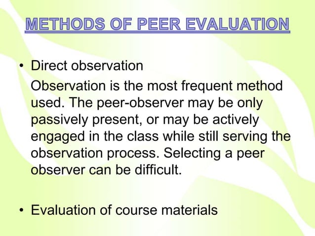 Self evaluation , peer evaluation, patient satisfaction ppt | PPTX