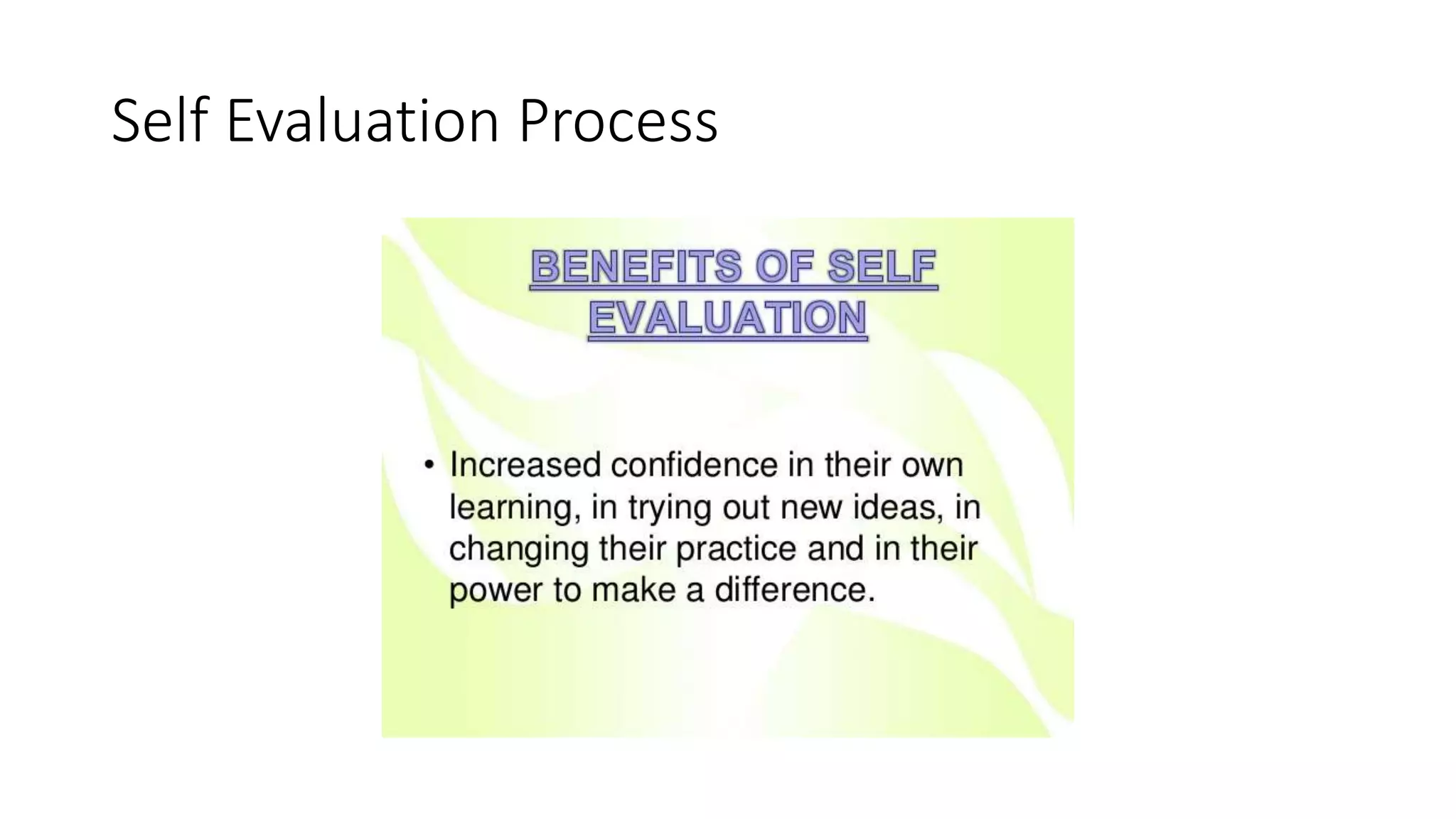 Self evaluation ppt | PPTX