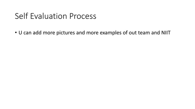 Self evaluation ppt | PPTX