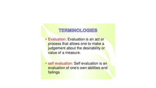 Self Evaluation Ppt Pptx