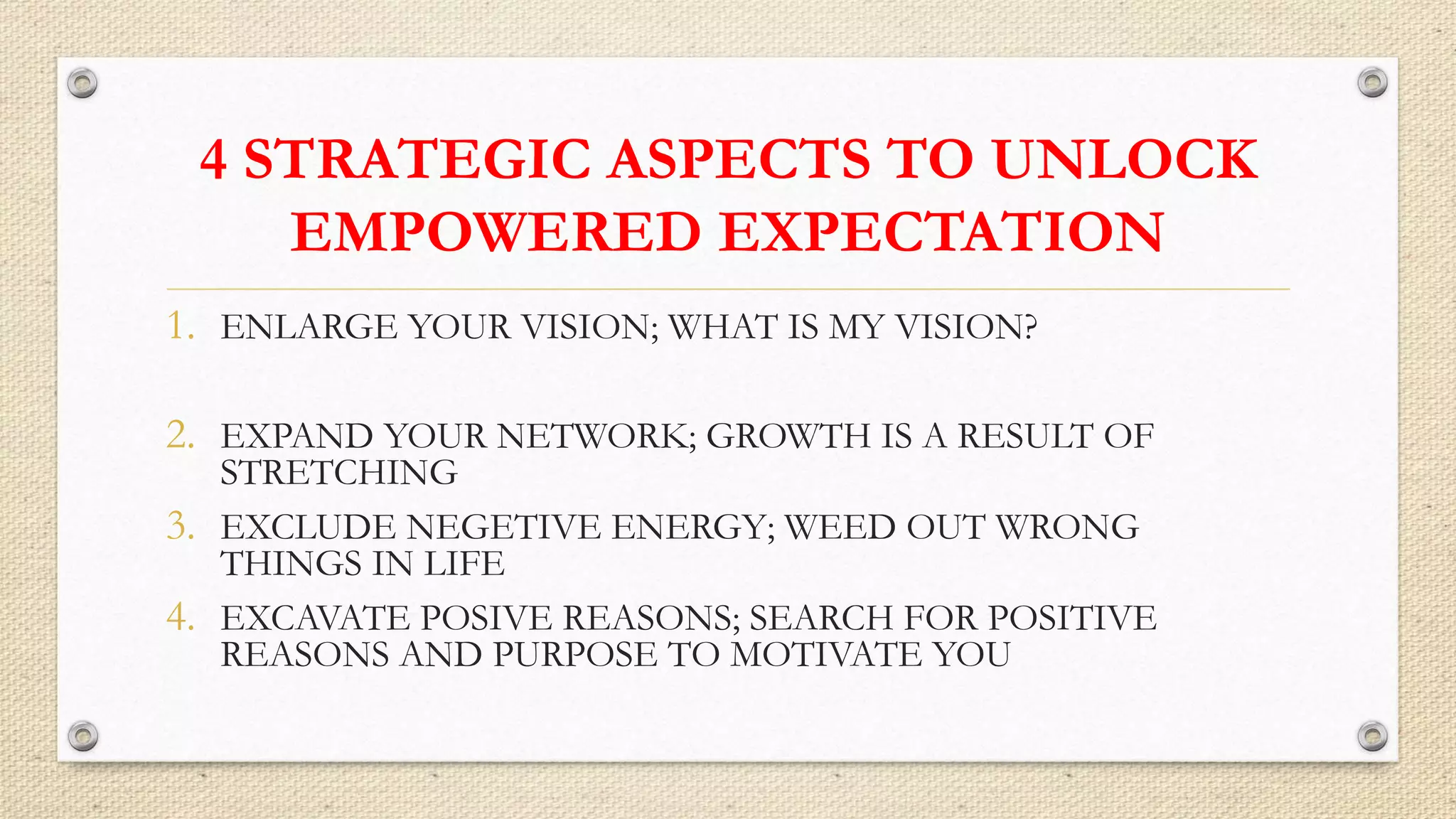 Self expectation | PPTX