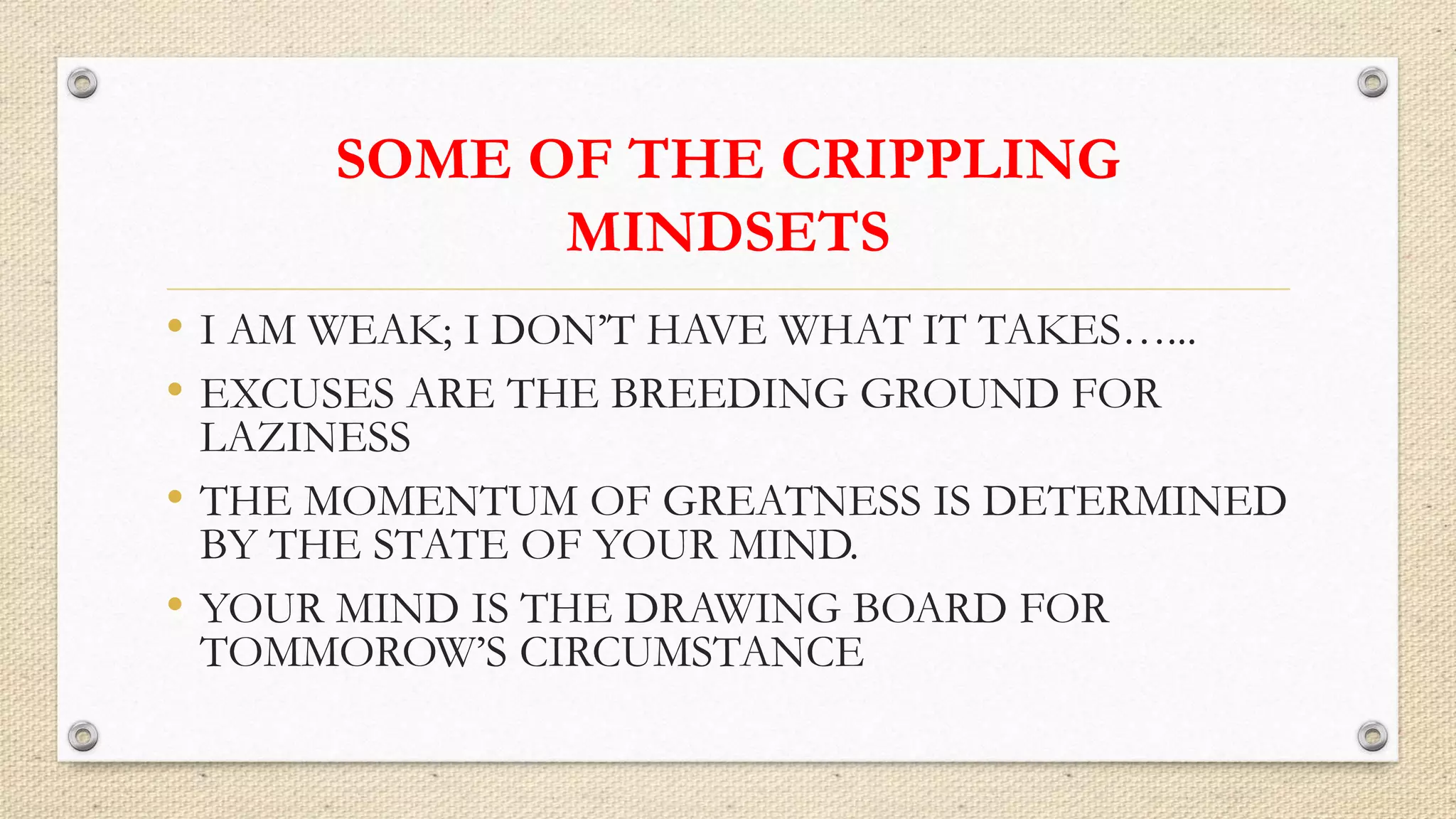 Self expectation | PPTX