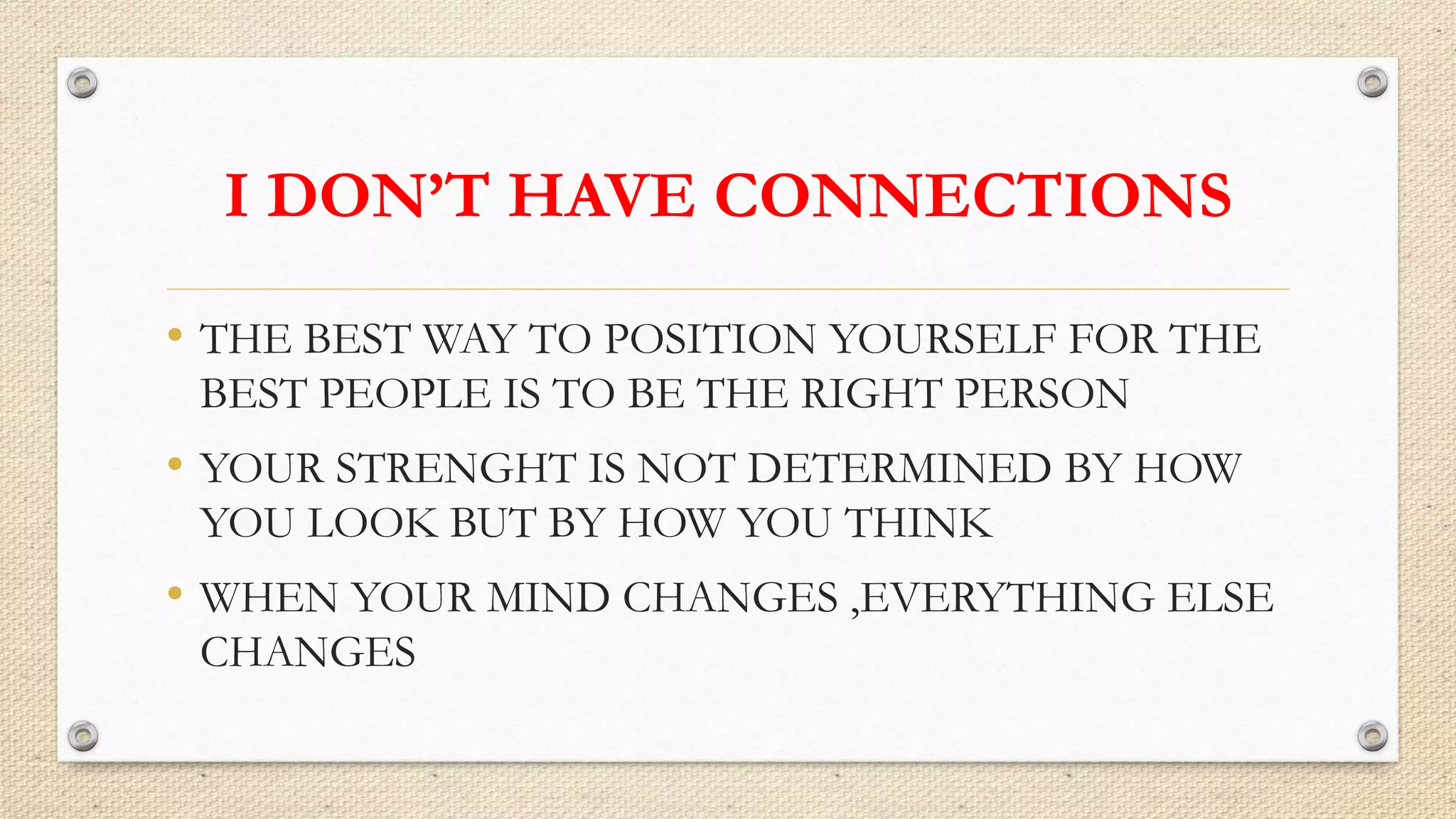 Self expectation | PPTX