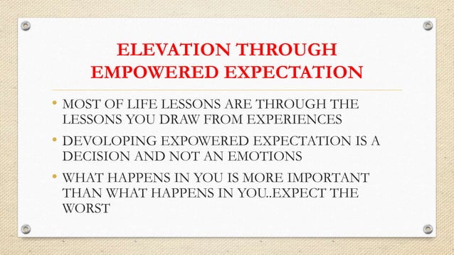 Self expectation | PPTX