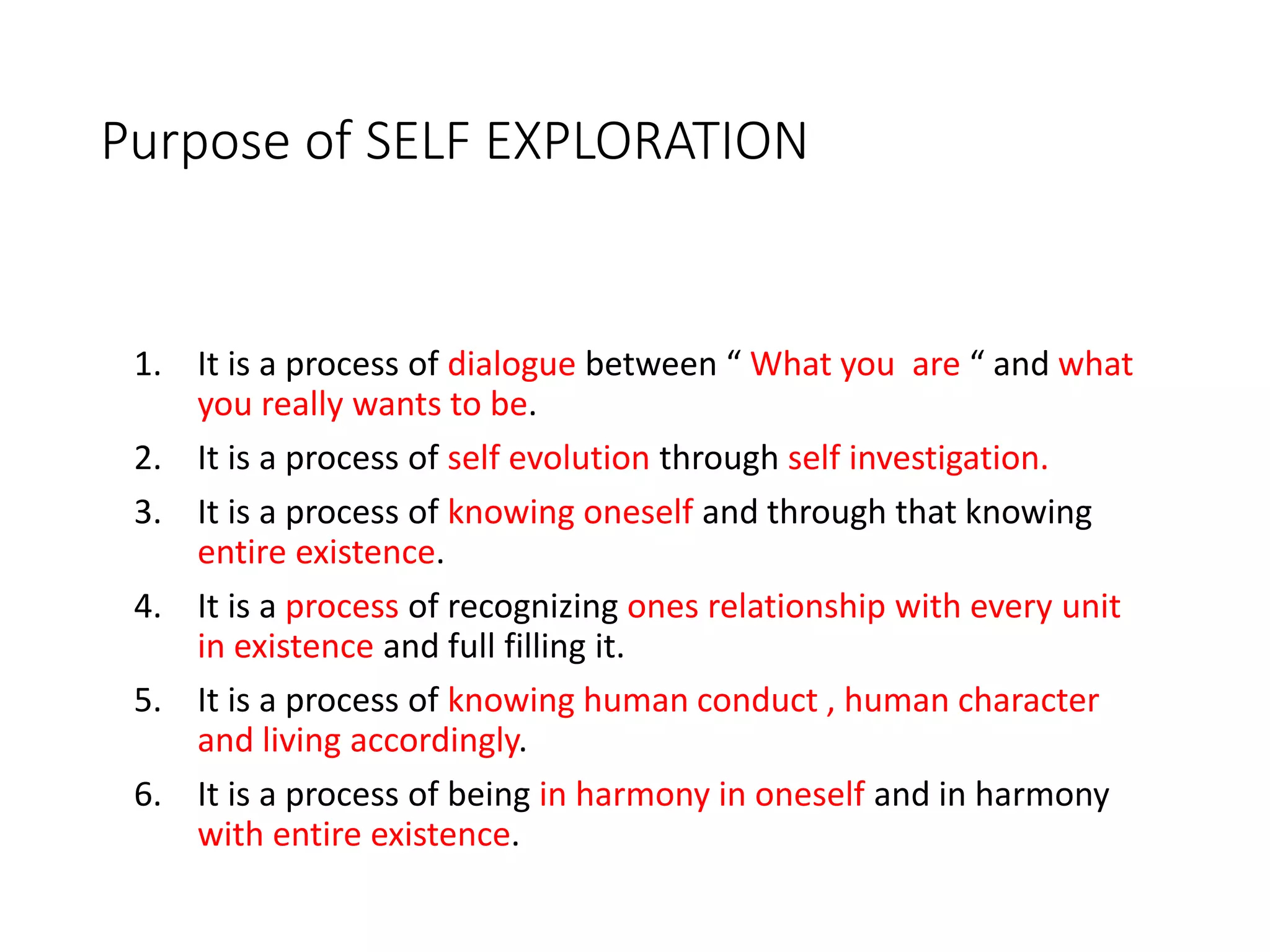 Self exploration | PPTX