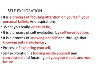 Self exploration | PPTX