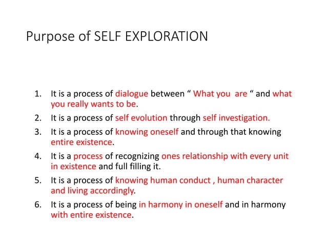 Self exploration | PPTX | Family and Relationships