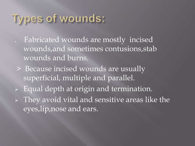 Self fabricated wounds | PPTX